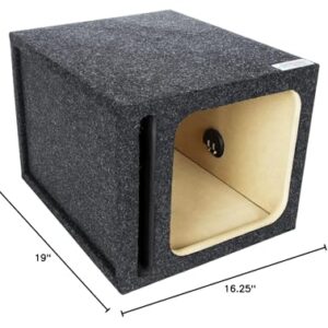 Bbox Single Vented 12 Inch Subwoofer Enclosure Engineered for Kicker Square/Single Sealed/Solo-Baric L5 & L7 Subwoofers - Improves Audio Quality, Sound & Bass