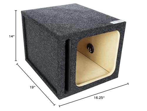 Bbox Single Vented 12 Inch Subwoofer Enclosure Engineered for Kicker Square/Single Sealed/Solo-Baric L5 & L7 Subwoofers - Improves Audio Quality, Sound & Bass