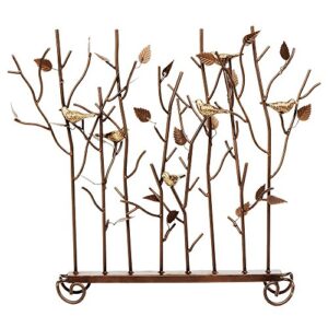 minuteman international birds decorative fireplace summer screen, bronze 26 x 5 x 26 inches