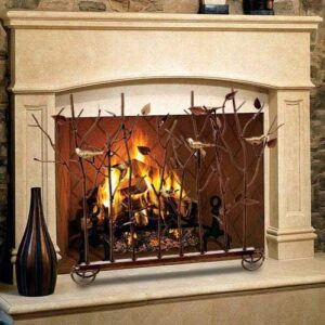 Minuteman International Birds Decorative Fireplace Summer Screen, Bronze 26 x 5 x 26 inches