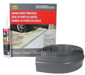 m-d building products 50100 10 ft. gray vinyl garage door threshold kit