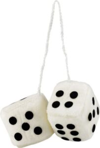 bell automotive 22-1-33606-8 fuzzy dice/white