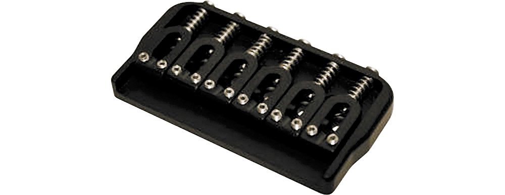 Hipshot 6-String US Fixed Guitar Bridge .125 Black