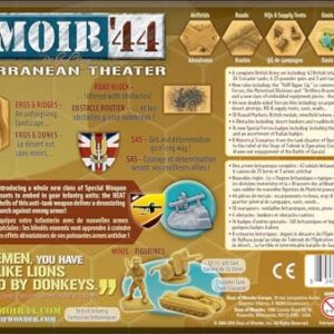 Memoir '44 Mediterranean Theatre Board Game EXPANSION - Command the British Army! Strategy Game for Kids & Adults, Ages 8+, 2 Players, 30-60 Minute Playtime, Made by Days of Wonder