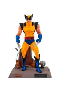 diamond select toys 7-inch wolverine action figure with deluxe weapon x-base and display-ready packaging with side panel artwork