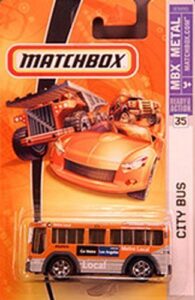 matchbox city bus metro los angeles orange #35 mbx metal 1:64 scale