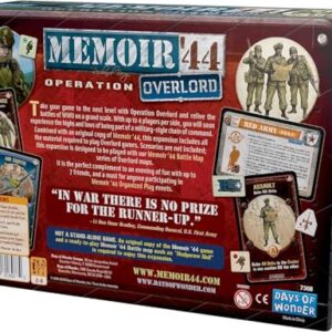 Memoir '44 Operation Overlord Board Game EXPANSION - Command Massive WWII Battles! Strategy Game for Kids & Adults, Ages 8+, 2 Players, 30-60 Minute Playtime, Made by Days of Wonder