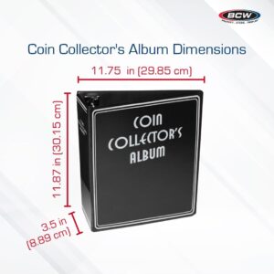 BCW Album - Coin Collectors - Black | 3-Inch Binder | Holds 90 Pages