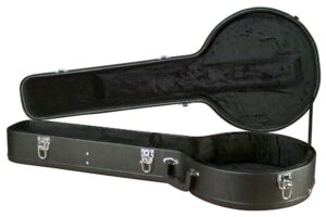 carrion c-2901 black hardshell 5-string resonator banjo case,new