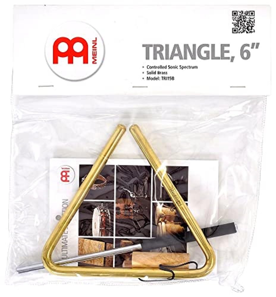 Meinl Percussion TRI15B 6-Inch Solid Brass Triangle with Metal Beater