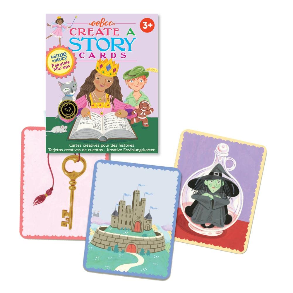 eeBoo: Fairytale Mix Ups, Create A Story Pre-Literacy Cards, 36 Flash Cards, Encourages Interactive and Imaginative Play, for Ages 3 and up