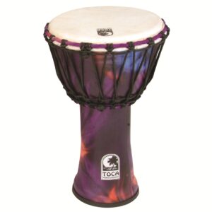 toca sfdj-12wp freestyle rope tuned 12-inch djembe - woodstock purple finish