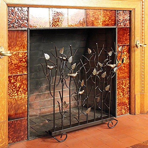 Minuteman International Birds Decorative Fireplace Summer Screen, Bronze 26 x 5 x 26 inches