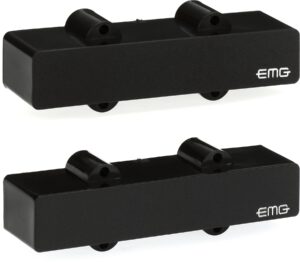 emg j active bass guitar pickup set, black