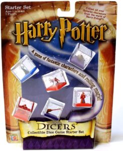 harry potter dicer starter set of 6 dice: harry potter, hermione granger, draco malfoy, severus snape, rubeus hagrid, and the sorting hat