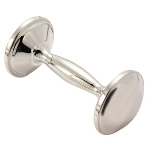 elegance silver silverplated dumbbell rattle