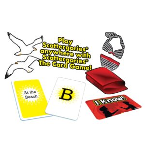 Scattergories The Card Game, Fast-Paced Play At Once Card Game of Categories, for 2 or More Players, Ages 8+