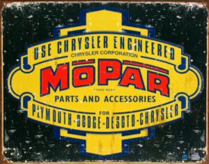 mopar tin sign 16 x 12in