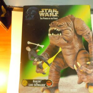 Star Wars Power of The Force Action Figure Playset - Rancor and Luke Skywalker