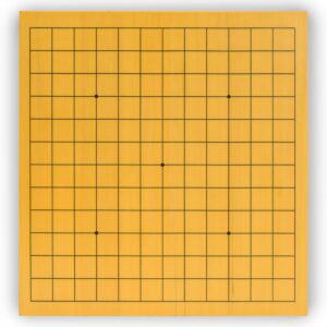 Yellow Mountain Imports Shin Kaya Beginner's Reversible 13x13 / 9x9 Go Game Set Board (0.8-inch) with Double Convex Melamine Stones - Classic Strategy Board Game (Baduk/Weiqi)