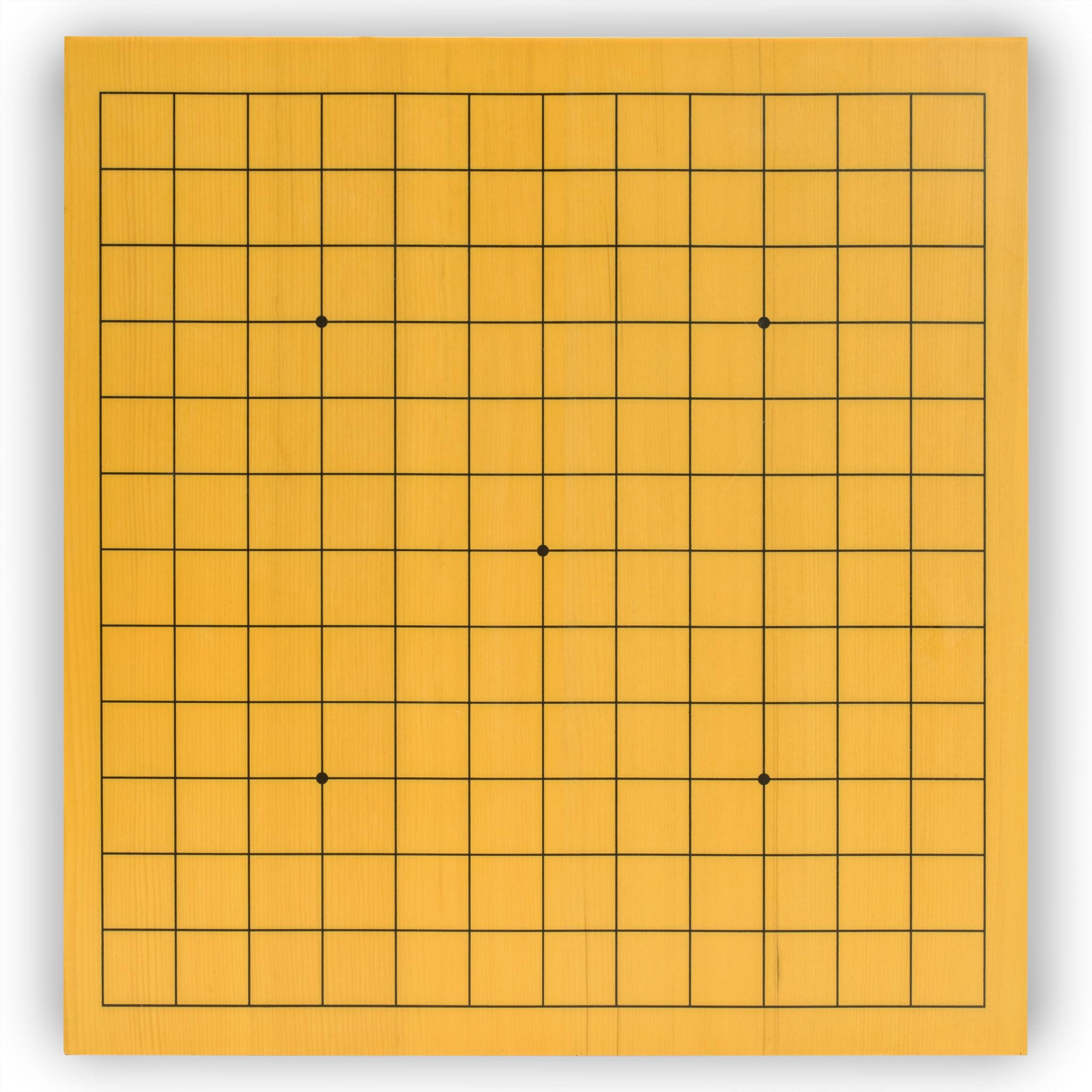 Yellow Mountain Imports Shin Kaya Beginner's Reversible 13x13 / 9x9 Go Game Set Board (0.8-inch) with Double Convex Melamine Stones - Classic Strategy Board Game (Baduk/Weiqi)