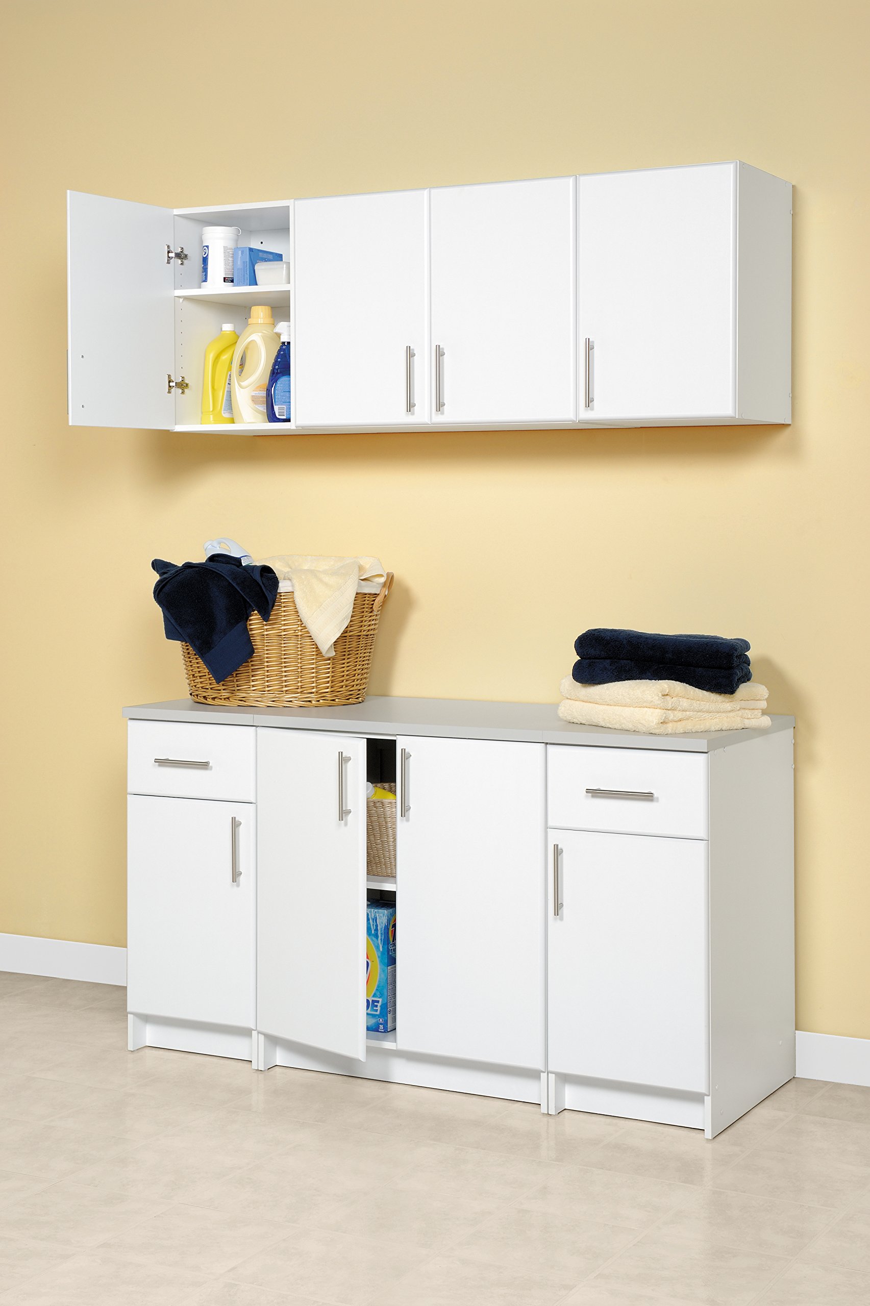 Prepac Elite 32" Storage Cabinet, White Storage Cabinet, Base Cabinet, Bathroom Cabinet with 1 Adjustable Shelf 24" D x 32" W x 36" H, WEB-3236