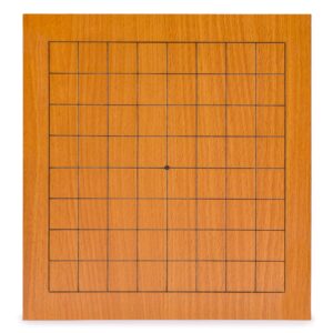 Yellow Mountain Imports Beechwood Veneer 0.4-Inch Etched Beginner's Go Game Board (Goban) with 9x9 Playing Field for Quick Games and Learning