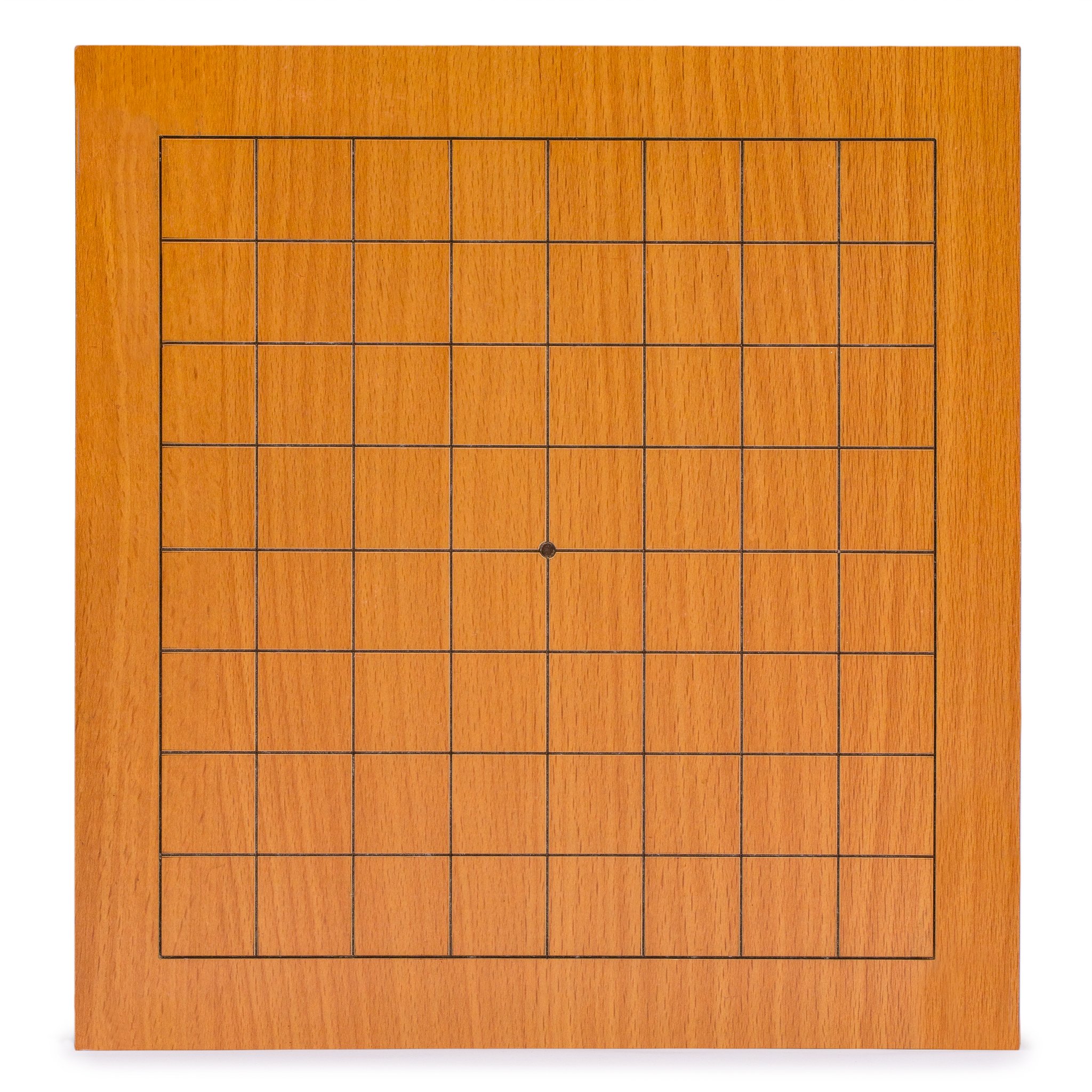 Yellow Mountain Imports Beechwood Veneer 0.4-Inch Etched Beginner's Go Game Board (Goban) with 9x9 Playing Field for Quick Games and Learning