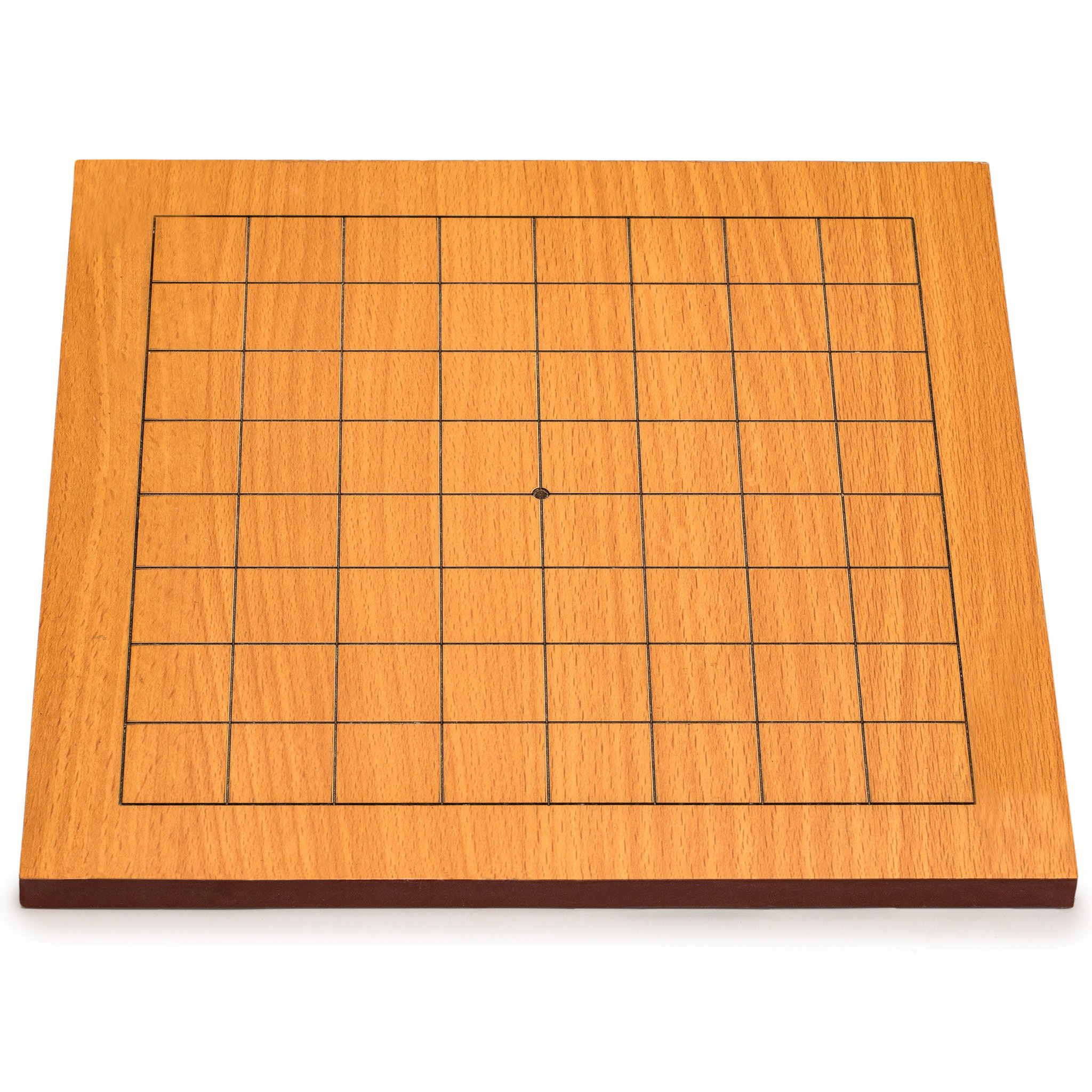 Yellow Mountain Imports Beechwood Veneer 0.4-Inch Etched Beginner's Go Game Board (Goban) with 9x9 Playing Field for Quick Games and Learning