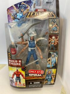 marvel legends build a figure collection red hulk series 6 inch tall action figure - spiral with 3 swords, sheath and red hulk head