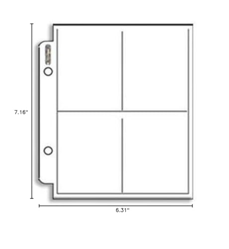 Ultra-Pro Mini 4-Pocket Pages - 100 Pages per box