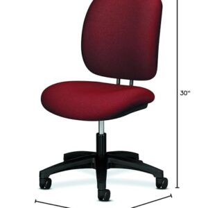 HON Comfortask Task Swivel Chair, Burgundy