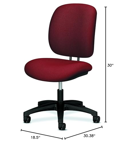 HON Comfortask Task Swivel Chair, Burgundy