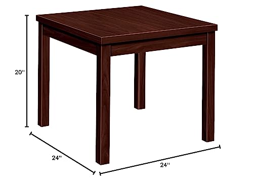 HON 80000 Corner Table, 24" L x 24" W x 20" H, Mahogany