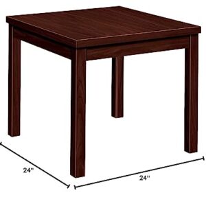 HON 80000 Corner Table, 24" L x 24" W x 20" H, Mahogany