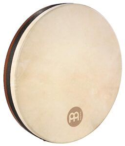 meinl percussion 16" frame drum with strings for buzzing effect, bendir-not made in china-goat skin head, antique brown finish, 2-year warranty, (fd16be)