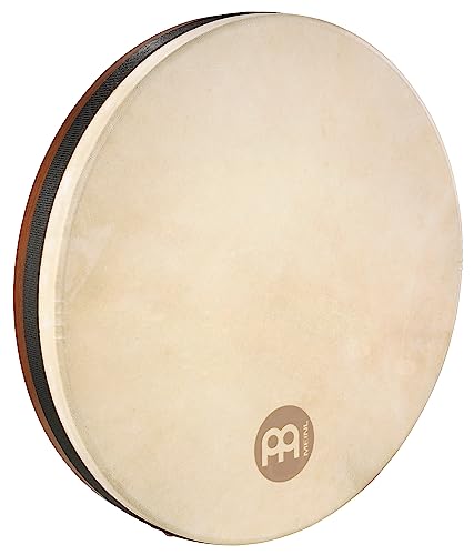 Meinl Percussion 16" Frame Drum with Strings for Buzzing Effect, Bendir-NOT Made in China-Goat Skin Head, Antique Brown Finish, 2-Year Warranty, (FD16BE)