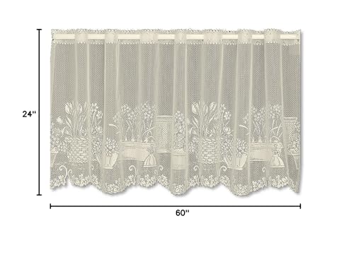 Heritage Lace Ecru Window Garden Tier, 60"x24"