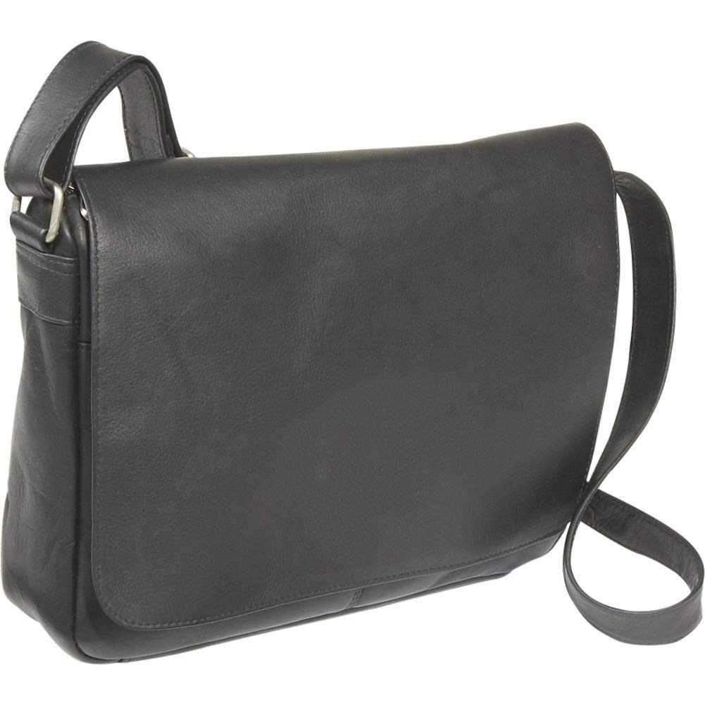 Le Donne Full Flap Over Shoulder Bag, Black