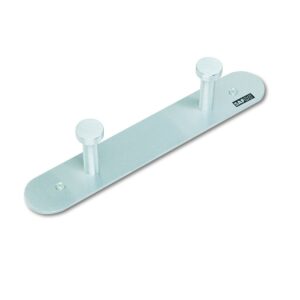 Safco Nail Head Wall Coat Rack - Durable Metal Satin Aluminum Hooks - Easy Install & 10Lbs Capacity