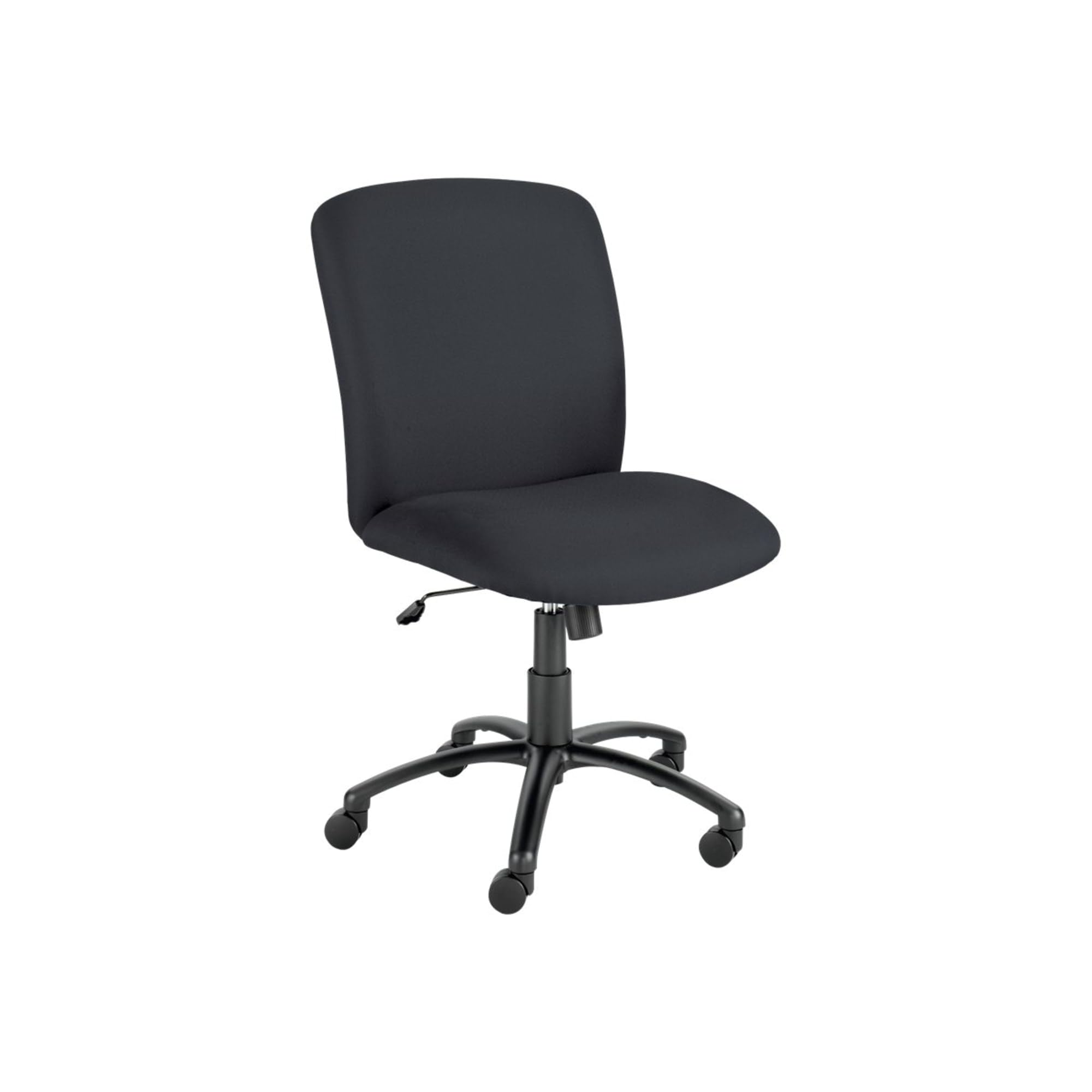 Safco High Back Big and Tall Swivel Desk Task Chair Adjustable Height and Rolling Base, Rated for 24-7 Use, 500 lbs. Weight Capacity, Work or Home Office, Black (3490BL)