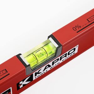 Kapro - 105 Topgrade Gradient Box Level - with Slope Measurements - Features Pre-Set Sloped Vials, Rubberized End Caps, Finely Milled Precision Surface - Hand Calibrated - Aluminum - 48 Inch