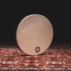 Meinl Percussion 16" Frame Drum with Strings for Buzzing Effect, Bendir-NOT Made in China-Goat Skin Head, Antique Brown Finish, 2-Year Warranty, (FD16BE)