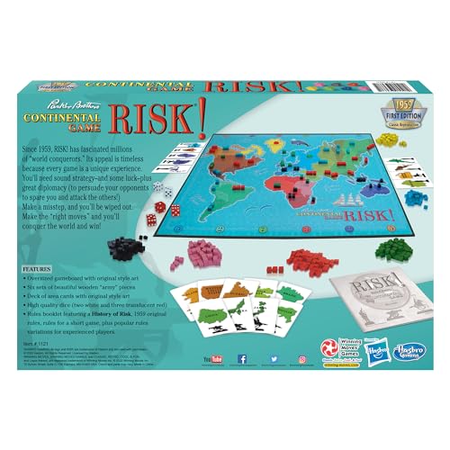 Risk 1959 The Classic Reproduction of Risk with Original Artwork and Components by Winning Moves Games USA, the World Domination and Strategy Battle Game for 2 to 6 Players, Ages 8+