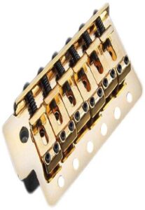 fender vintage-style standard series stratocaster bridge - gold