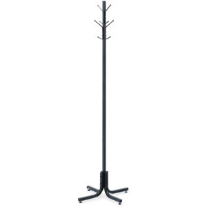 Safco Products 4163BL Costumer Coat Rack Tree, 4 Double Hooks, Black