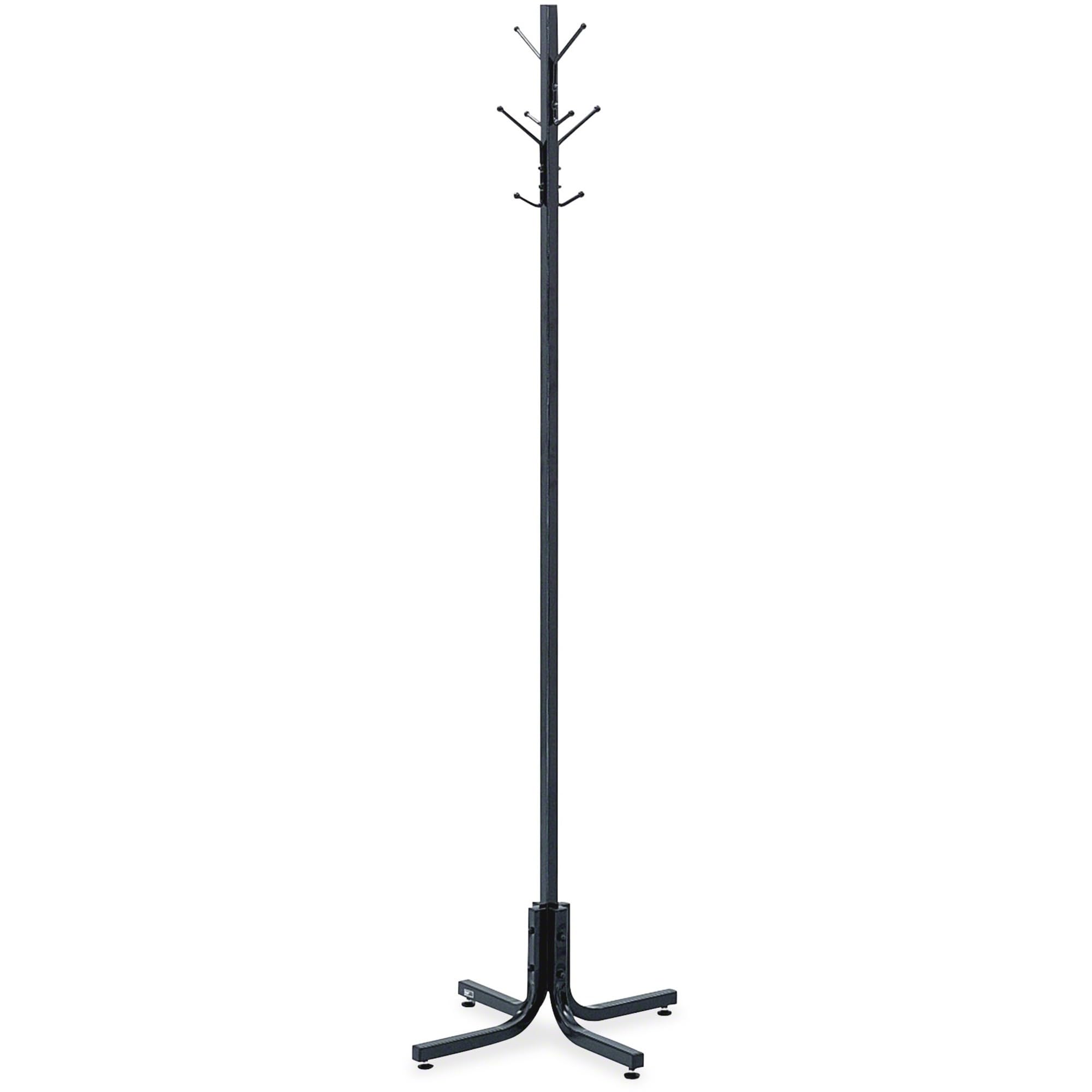 Safco Products 4163BL Costumer Coat Rack Tree, 4 Double Hooks, Black