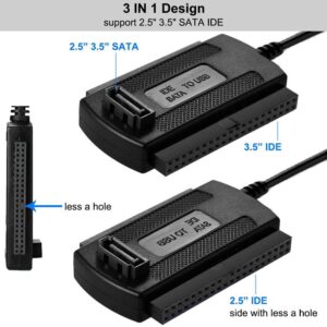 SANOXY A12940 SATA/PATA/IDE Drive to USB 2.0 Adapter Converter Cable Set