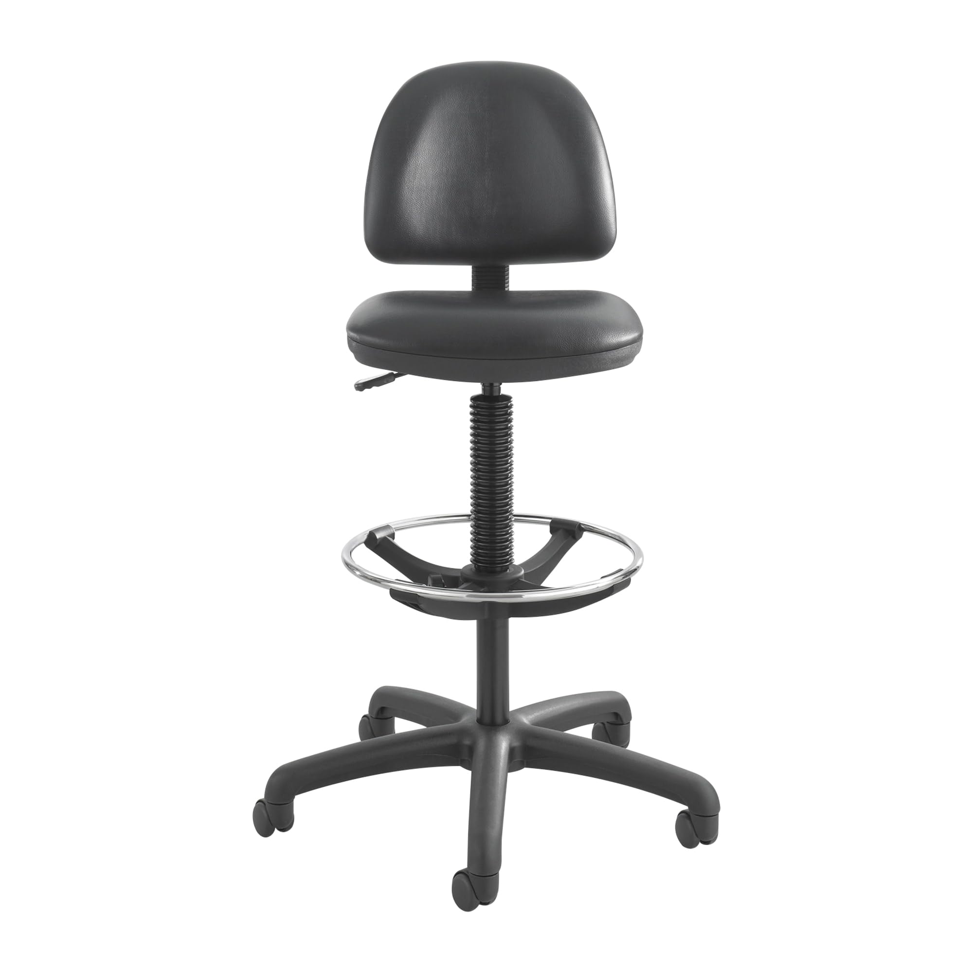 Safco Products Precision Vinyl Extended-Height Chair 3406BV, Height Adjustable, Durable Vinyl, Thick Padded Seat