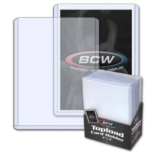 BCW 3X4 Topload Card Holders - Premium - 25 Top Loaders Per Pack (Quantity of 1000)